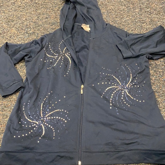 Quacker Factory | Pants & Jumpsuits | Quaker Factory Bedazzle Hoodie ...